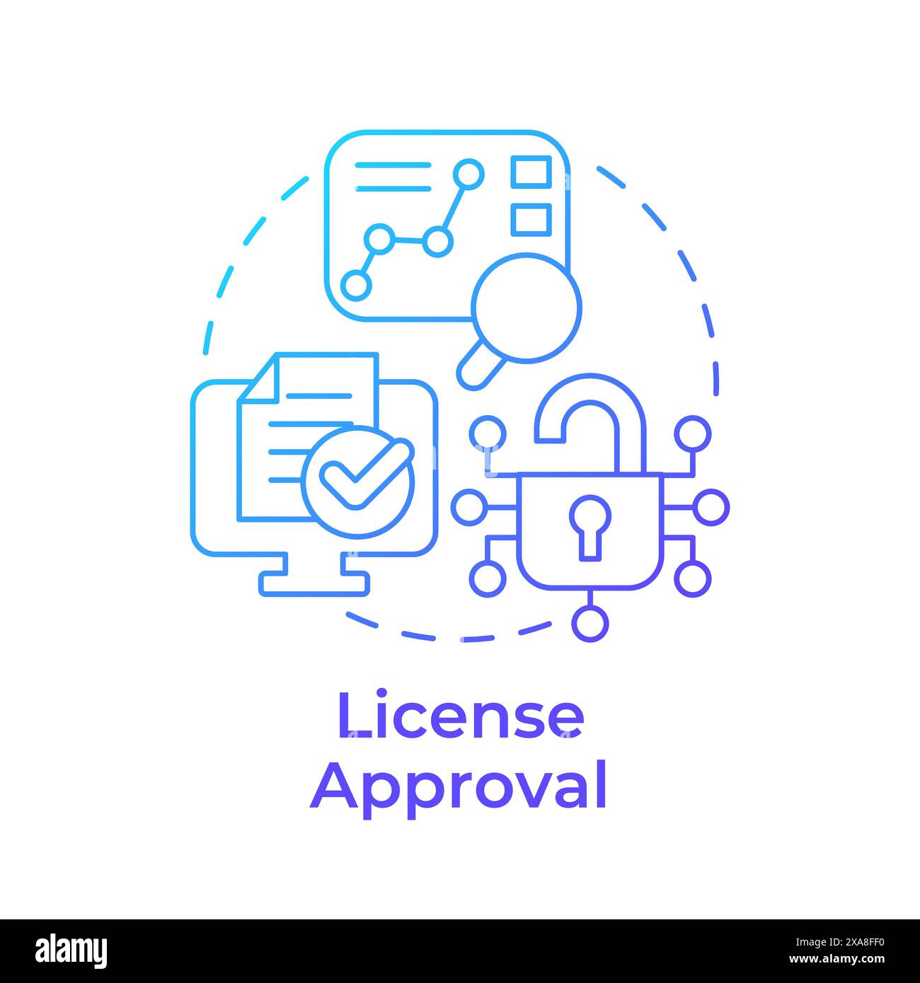 License approval blue gradient concept icon Stock Vector Image & Art ... License approval blue gradient concept icon Stock Vector Image & Art ...