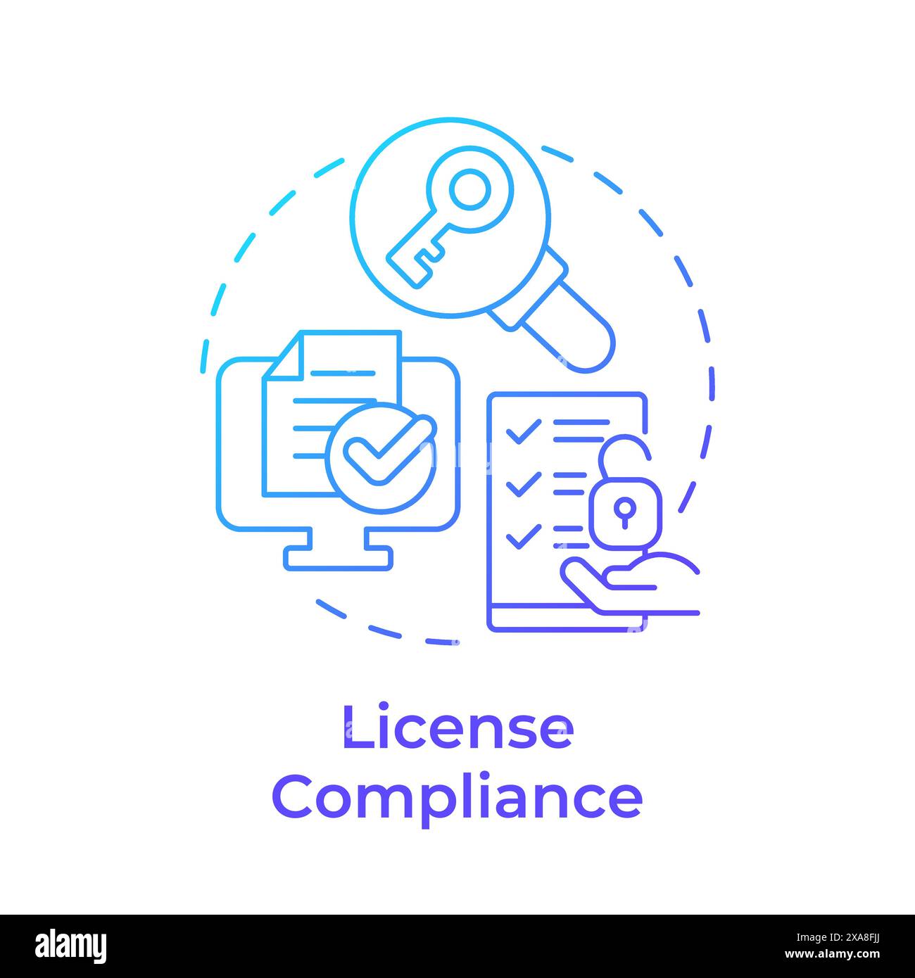 License compliance blue gradient concept icon Stock Vector Image & Art ... License compliance blue gradient concept icon Stock Vector Image & Art ...