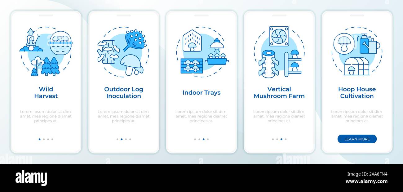 Cultivation techniques blue onboarding mobile app screen Stock Vector Image & Art - Alamy