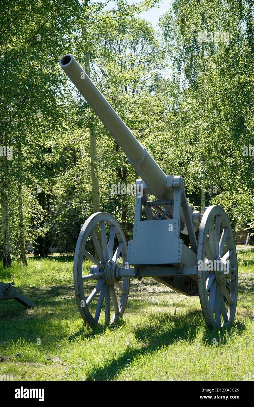 Gizycko, Poland - May 13th 2024 - Cannon at former Prussian Boyen ...