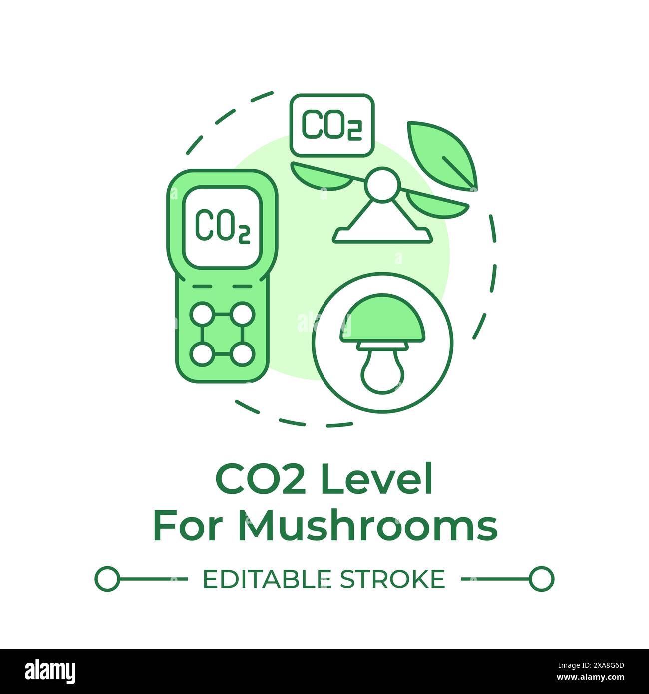 CO2 level soft green concept icon Stock Vector Image & Art - Alamy