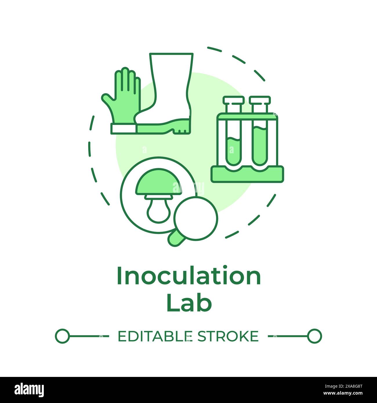 Inoculation lab soft green concept icon Stock Vector Image & Art - Alamy