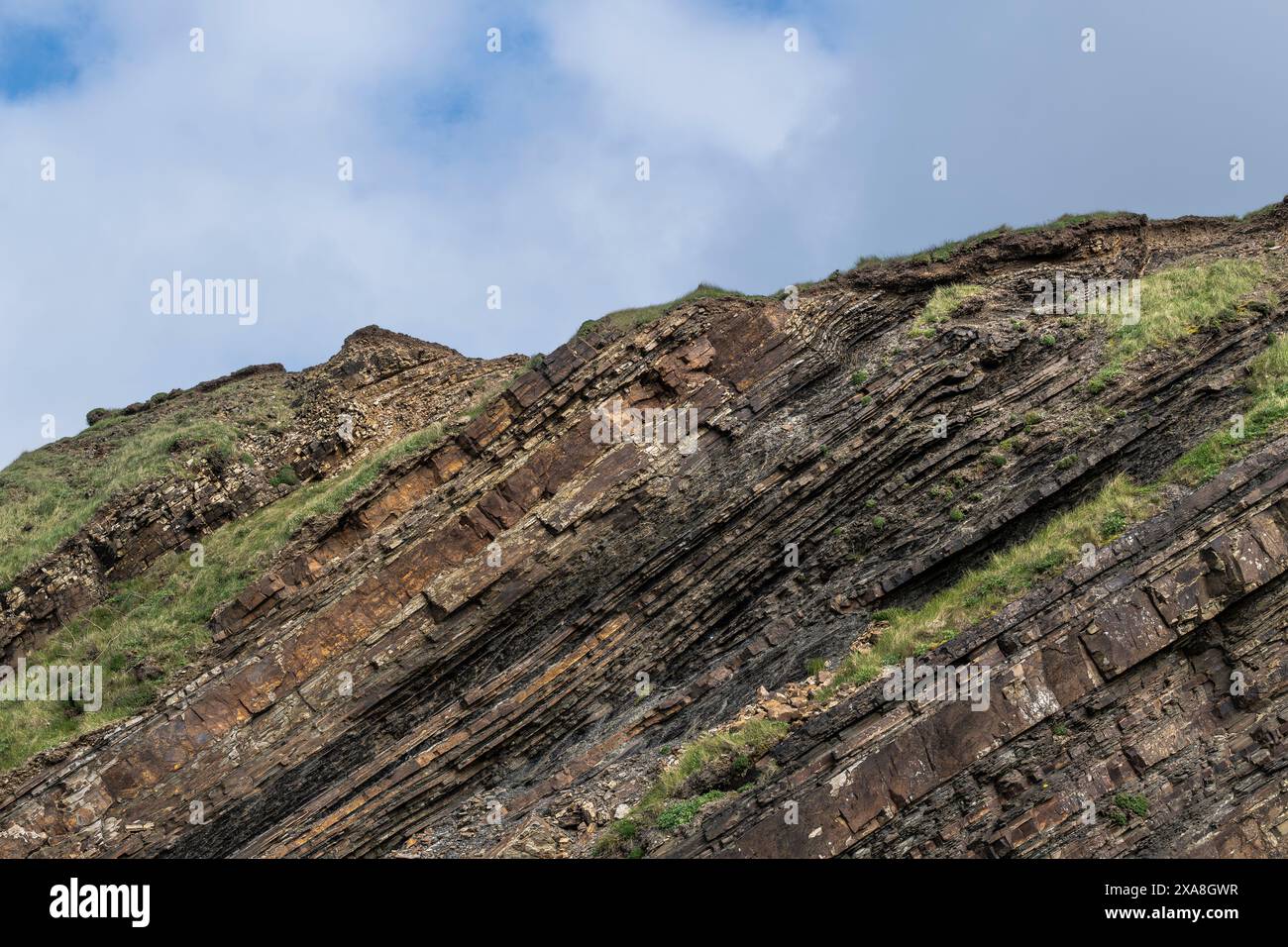 An example of the geological formation known as the Bude Formation on ...