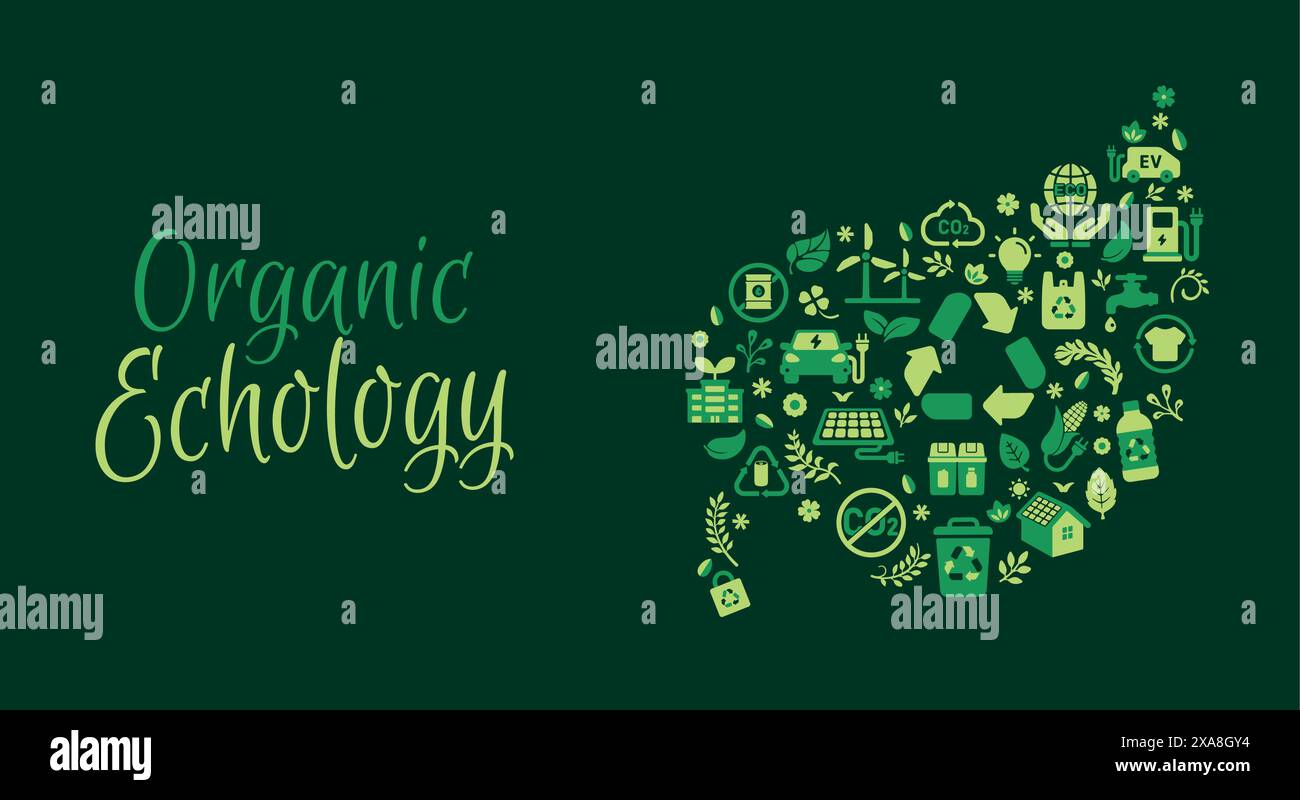 Vector banner illustration with ecology motif Stock Vector Image & Art ...