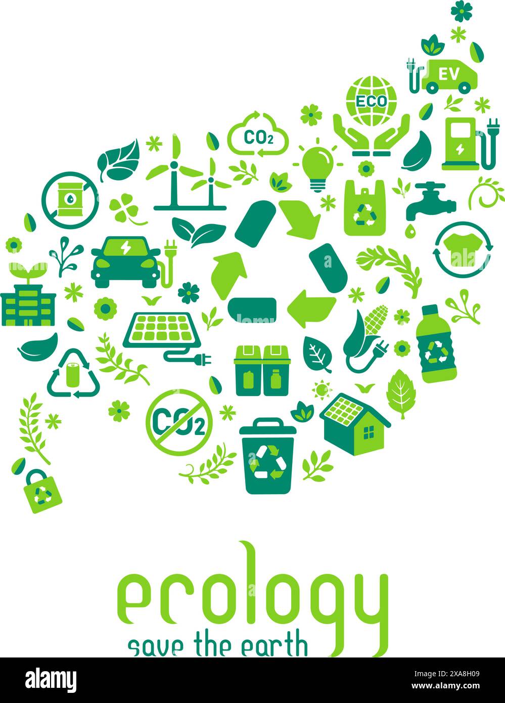 Vector illustration with ecology motif Stock Vector Image & Art - Alamy
