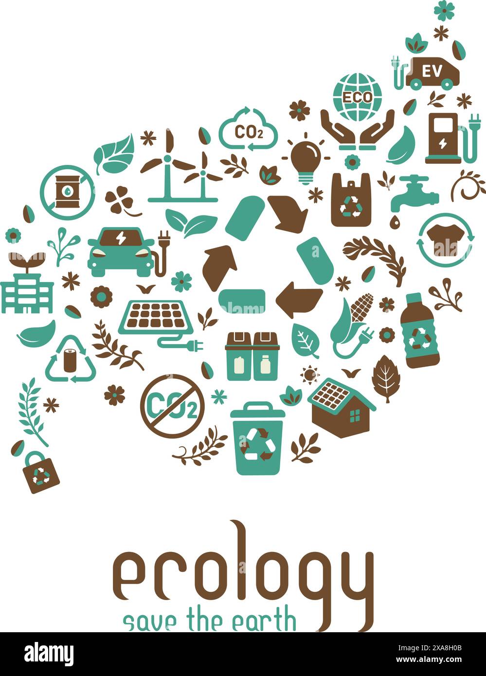 Vector illustration with ecology motif Stock Vector Image & Art - Alamy