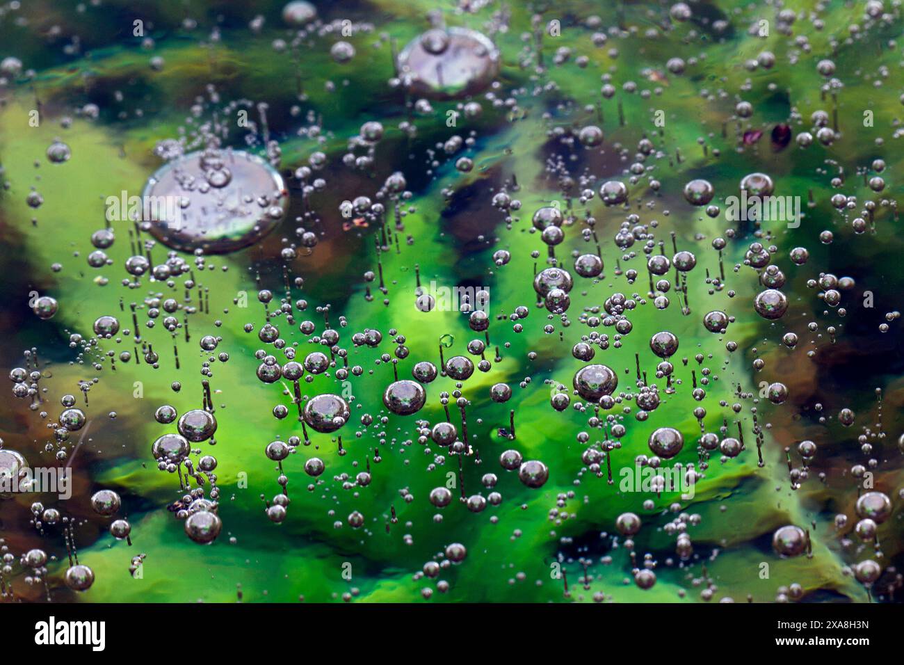 Air bubbles trapped in ice Stock Photo - Alamy