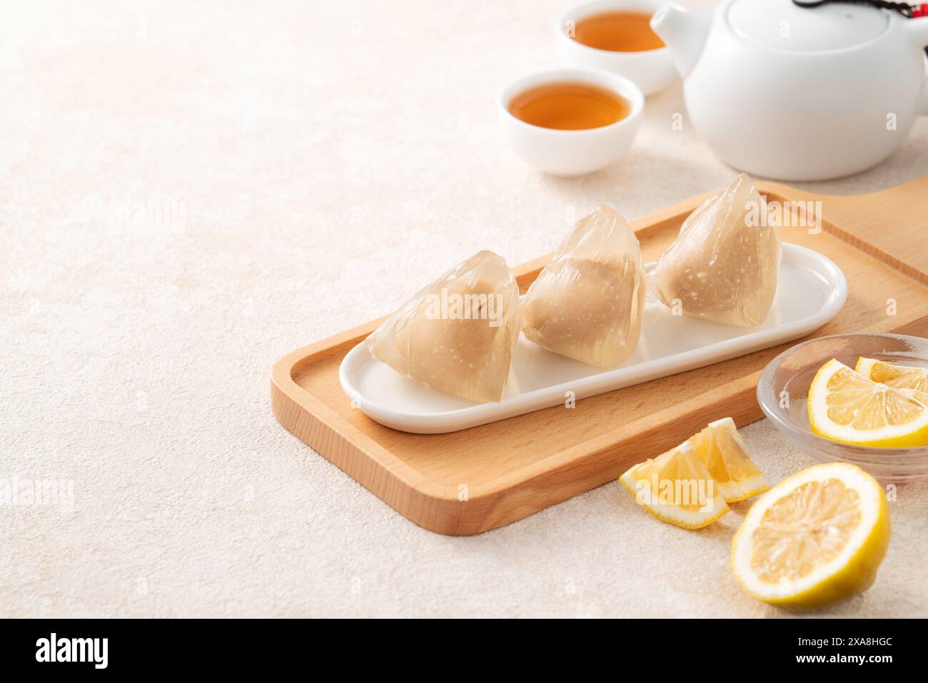 Zongzi, crystal ice rice dumpling for Dragon Boat Festival food with ...