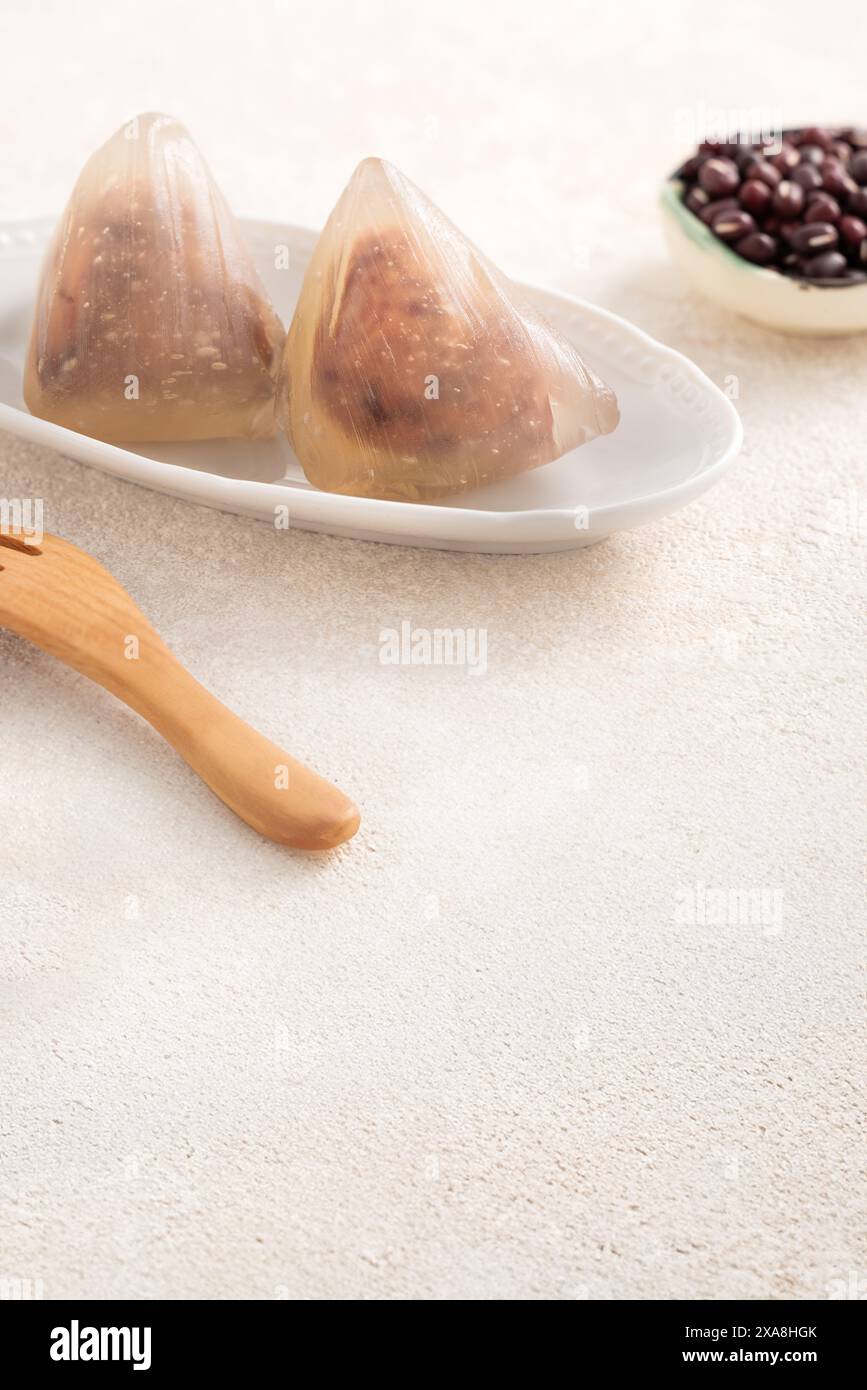 Zongzi, crystal ice rice dumpling for Dragon Boat Festival food with ...