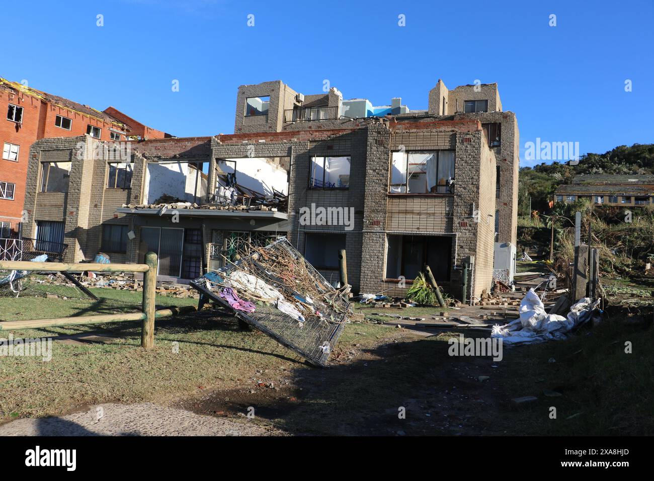 Durban, KwaZulu Natal, South Africa - June 4 2024: Tornado damage to ...