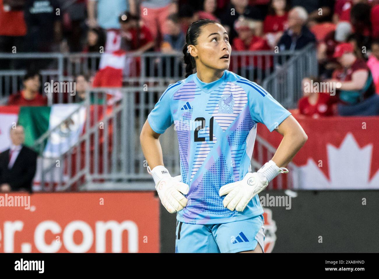 Toronto, Canada. 04th June, 2024. Esthefanny Barreras #21 of Mexico in ...