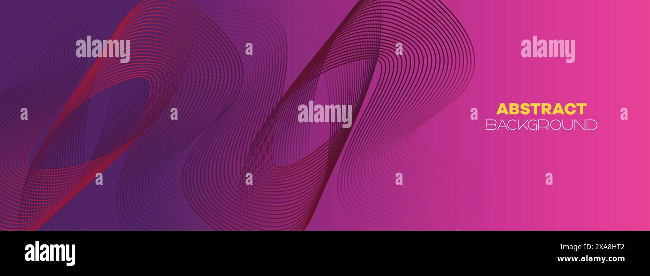 Abstract pink purple and violet gradient wave line web background ...