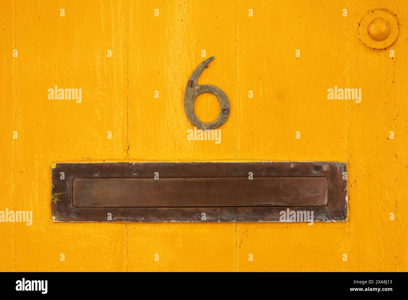 Number 6, Cottage house numbers, St. Ives, Cornwall, England, UK, 2024 ...