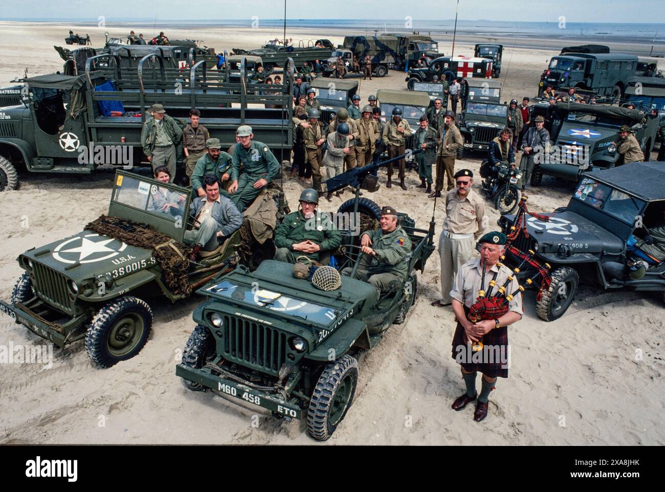 D Day Re-Enactment on the Normandy Beaches of northern France, June ...