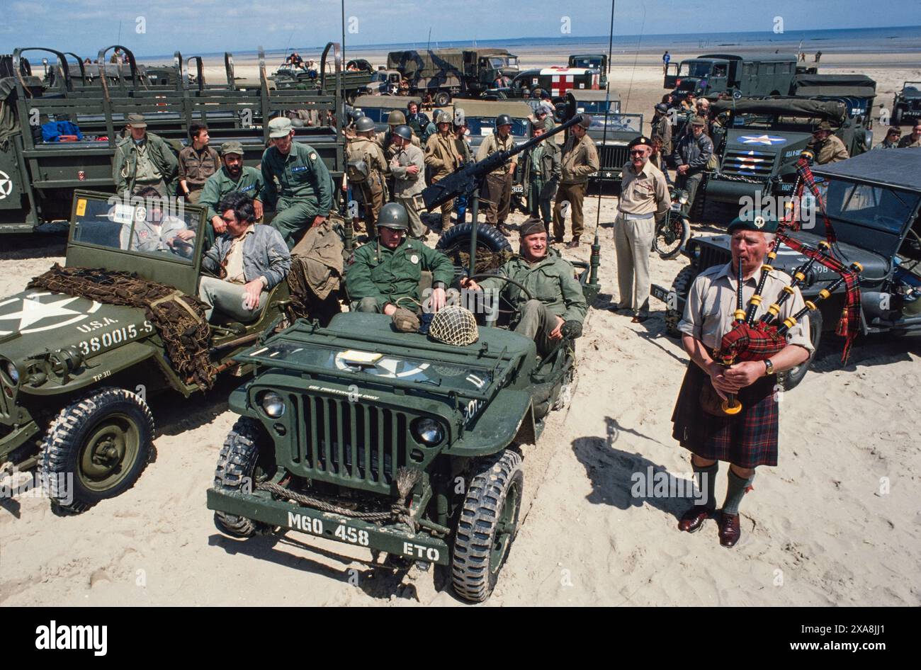 D Day Re-Enactment on the Normandy Beaches of northern France, June ...