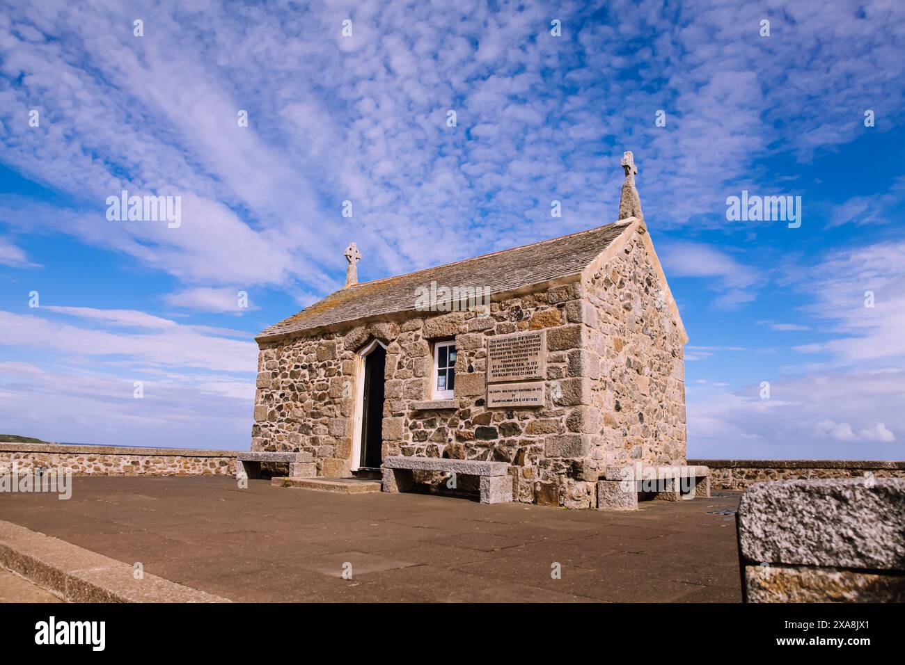St. Nicholas Chapel on The Island, St. Ives, Cornwall, England, UK ...