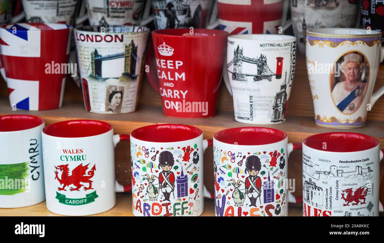 Cardiff, Wales. October 29 2023: City centre shop windows opposite ...