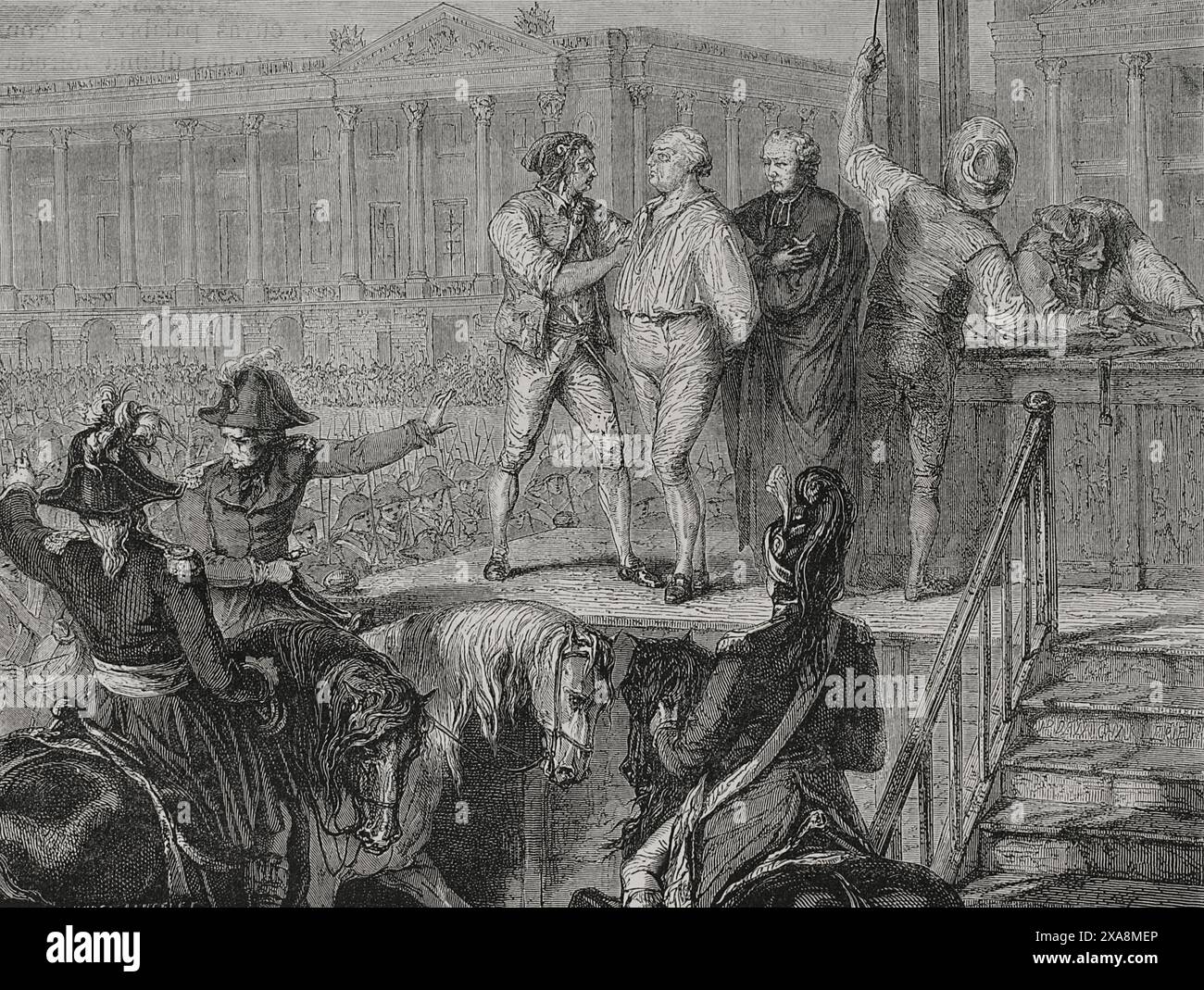 French Revolution. Execution of King Louis XVI (1754-1793) in Paris on ...