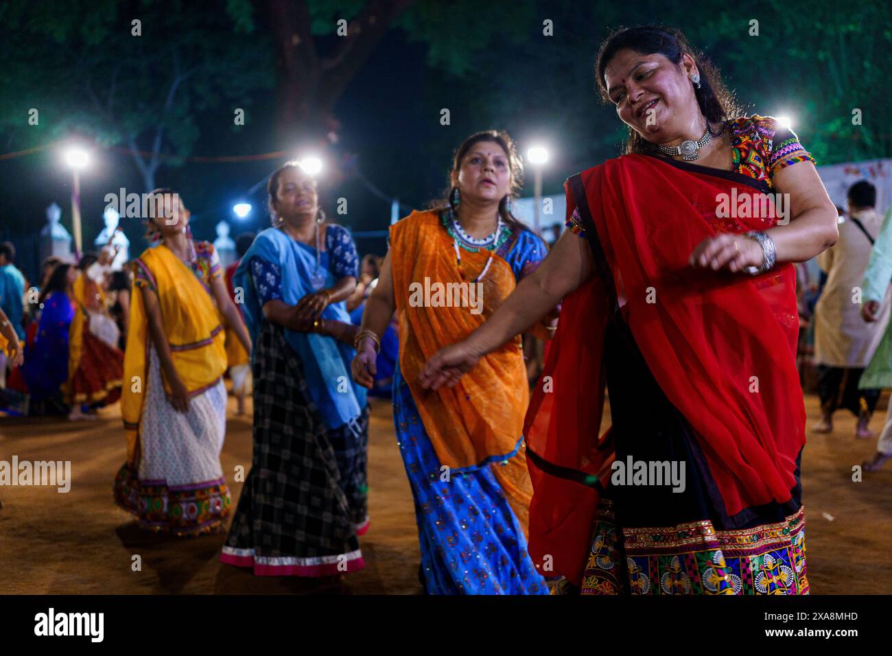 Baroda, India - 17th October 2023: Indian people in traditional sari ...