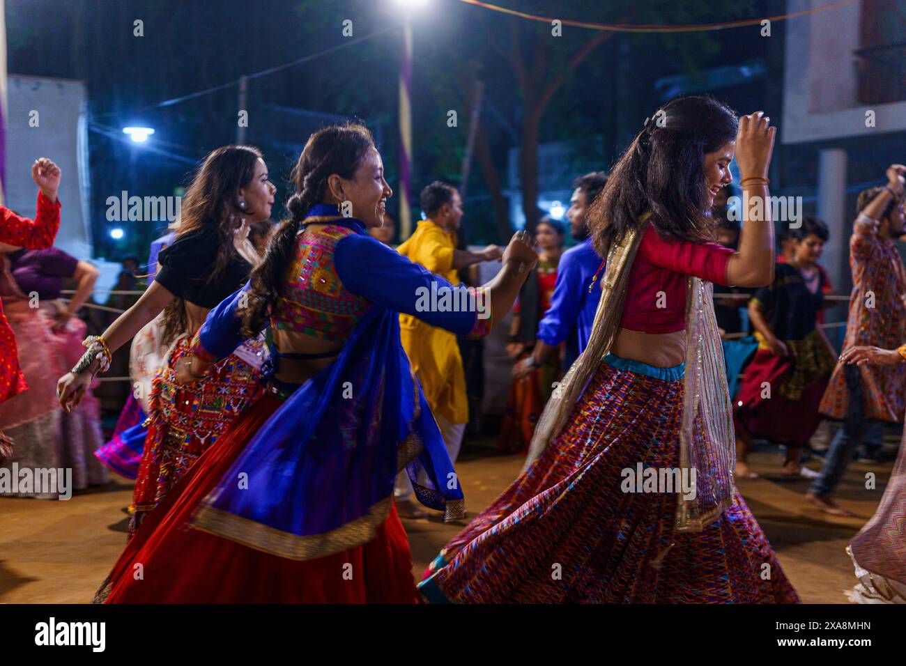 Baroda, India - 17th October 2023: Indian people in traditional sari ...