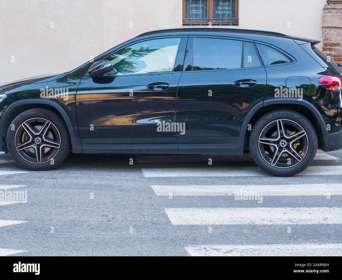 Cremona, Italy - May 27th 2024 Highlighting the common traffic ...