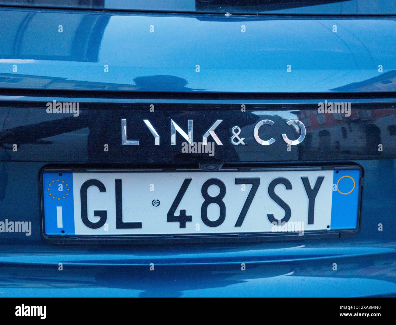 Cremona, Italy - May 27th 2024 Close up of Link and Co chinese rental ...