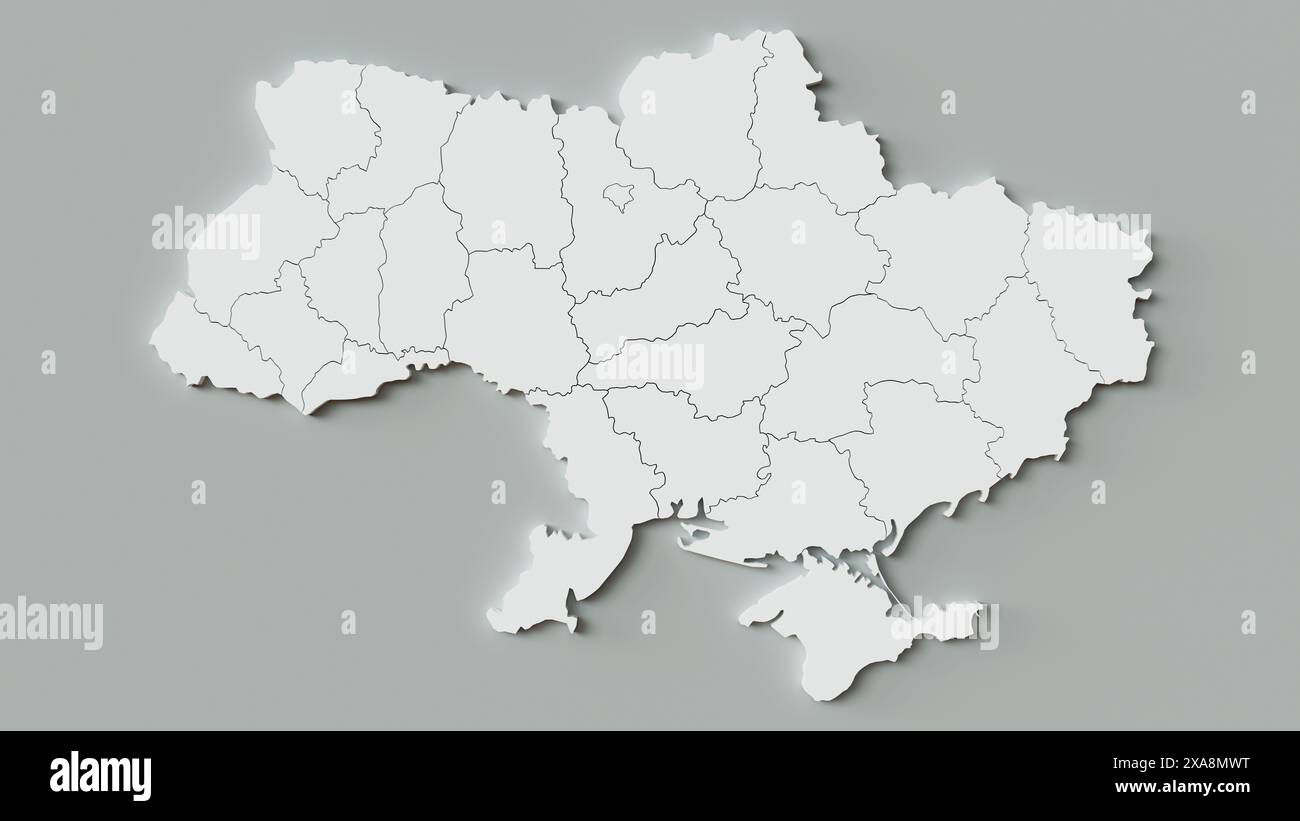 3D Rendering of Ukraine Map Stock Photo - Alamy