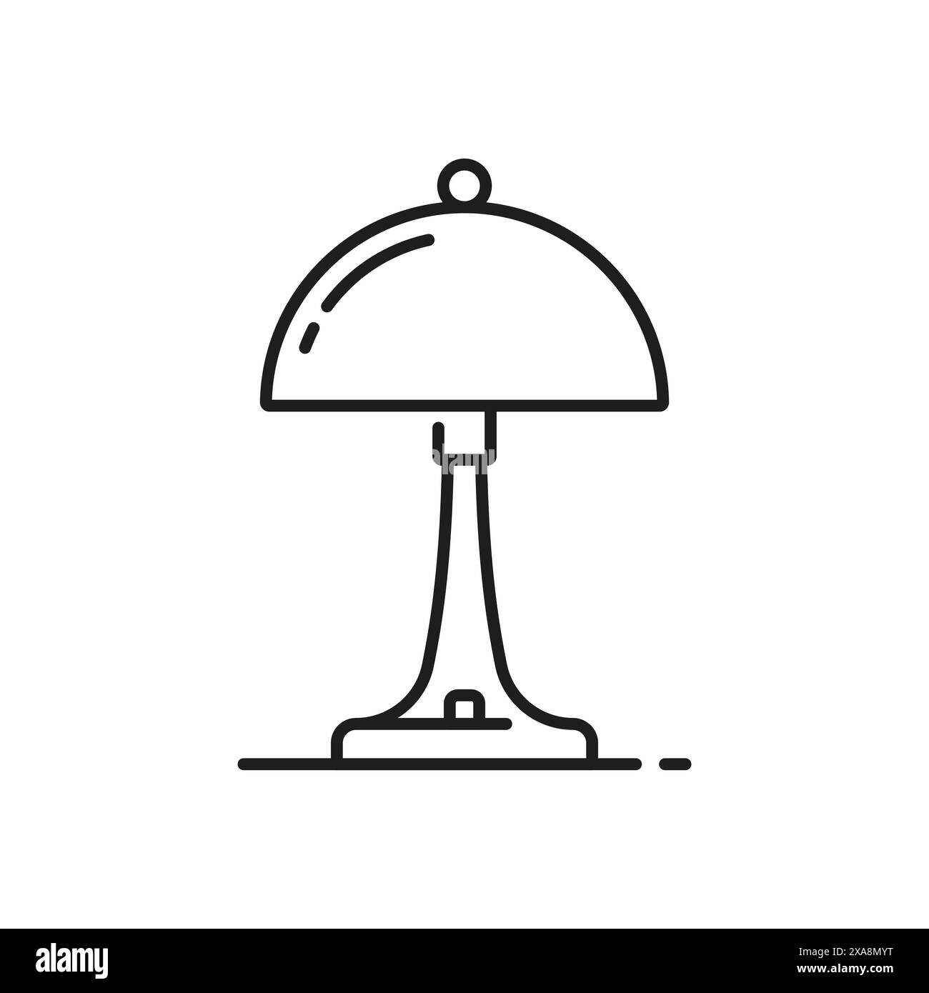 Electric lantern, indoor light, halogen desk lamp linear icon. House ...