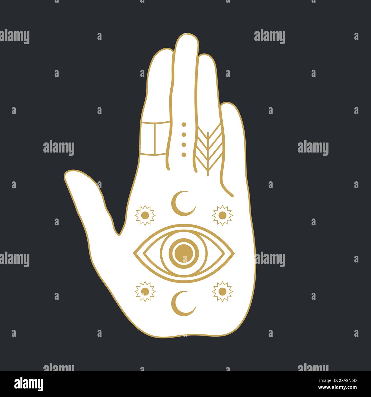 Celestial magical hand with a sacred all seeing eye symbol. Mystical ...
