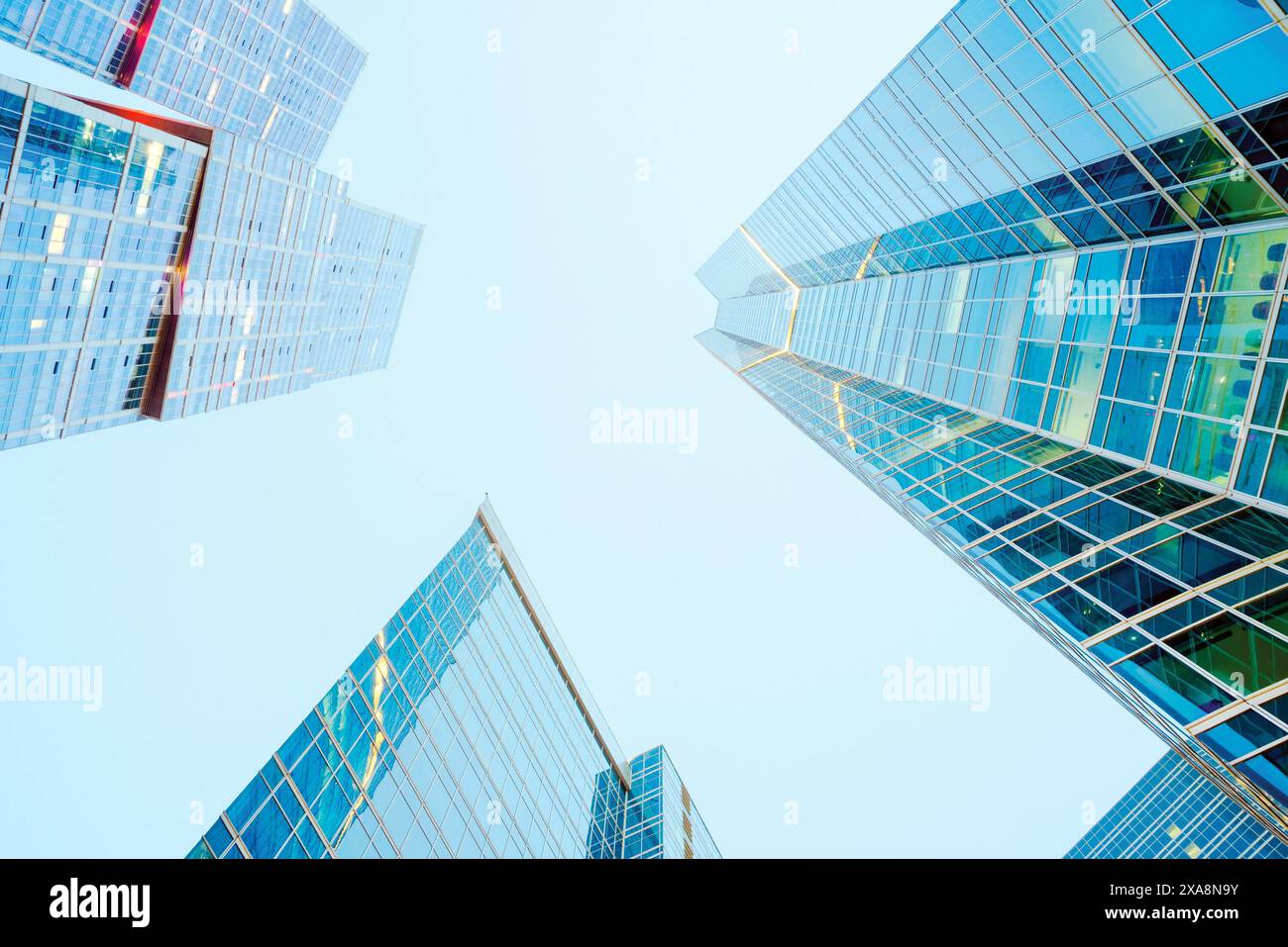 Skyscrapers bottom view Stock Photo - Alamy