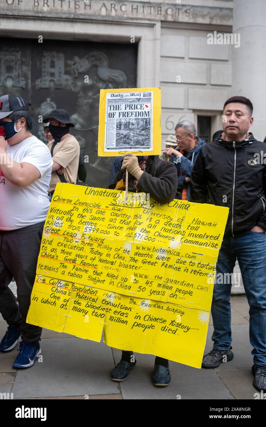 London / UK 04 June 2024. The vigil was marked with speeches recounting ...