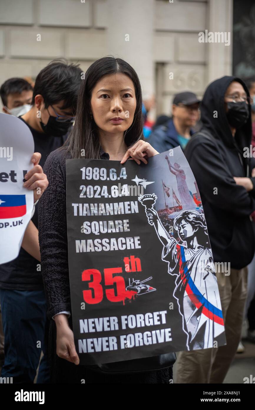 London / UK 04 June 2024. The vigil was marked with speeches recounting ...