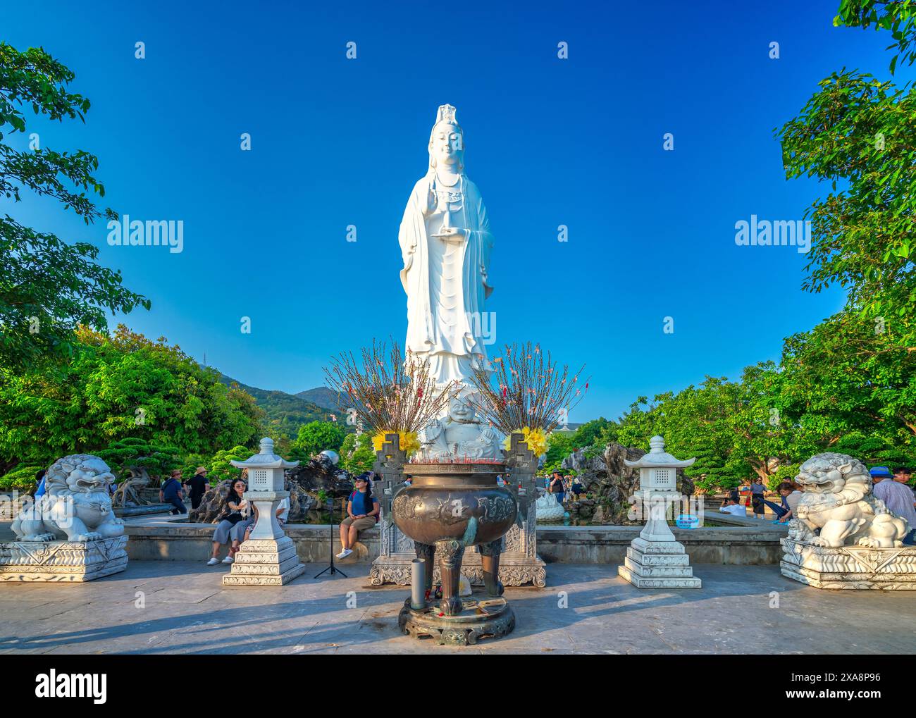 Da Nang, Vietnam - April 15th, 2024: Lady Buddha statue at the Linh Ung ...