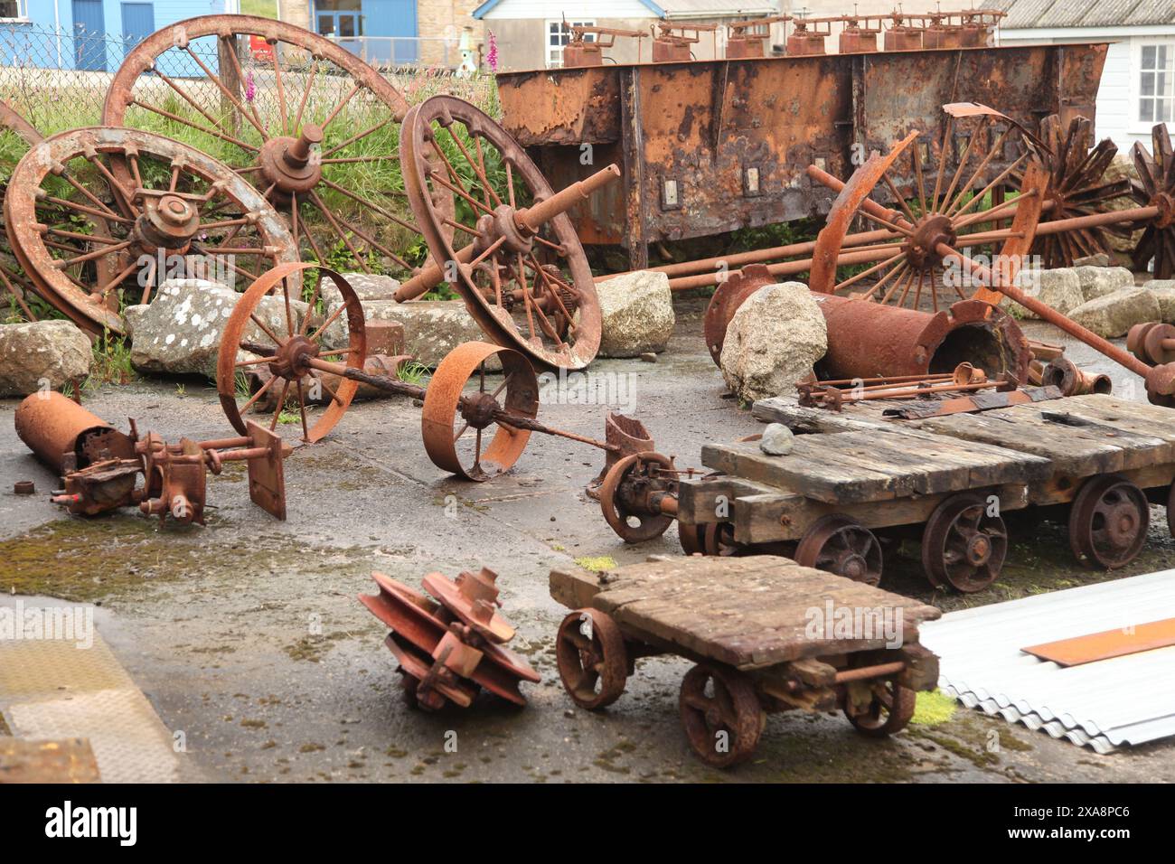 old mining equipment, Geevor Tin Mine, Pendeen, Penzance, Cornwall ...
