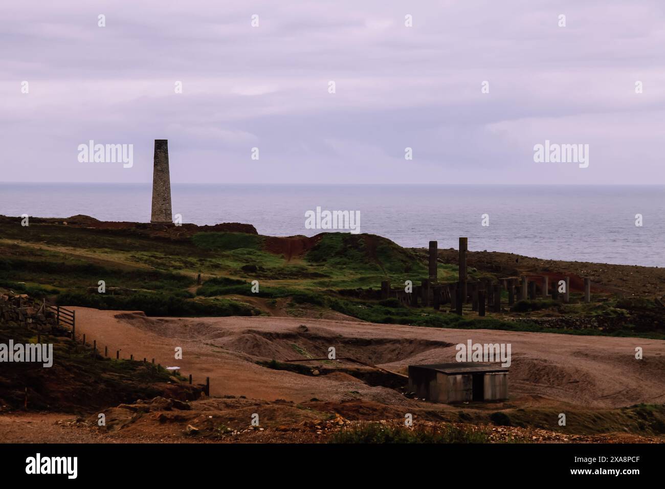 Botallack Coast, Levant Tin Mine, Pendeen, Penzance, Cornwall, England ...