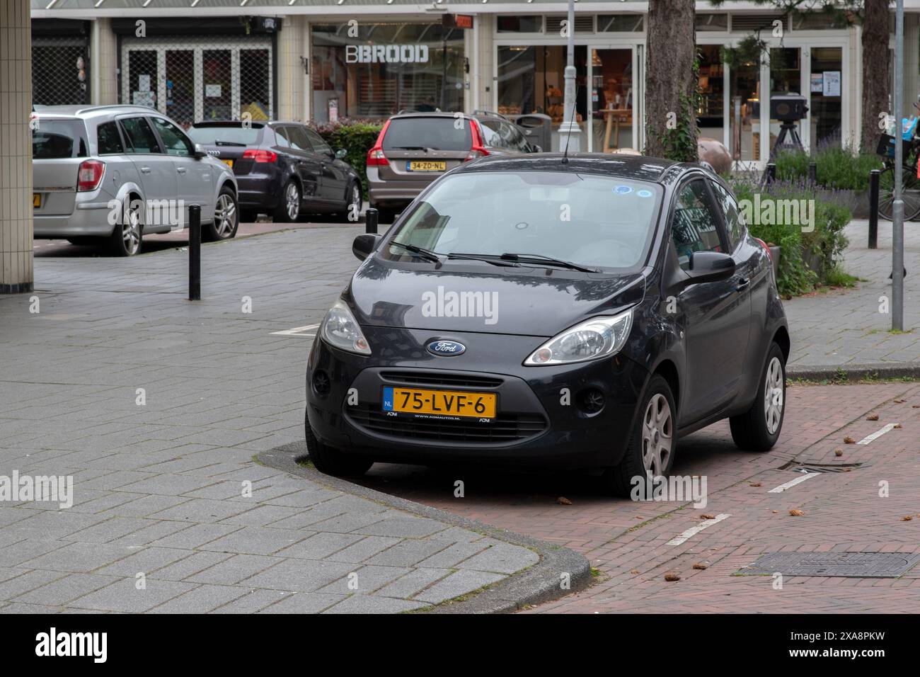 A Black Ford Ka Car At Amsterdam The Netherlands 2-6-2024 Stock Photo ...