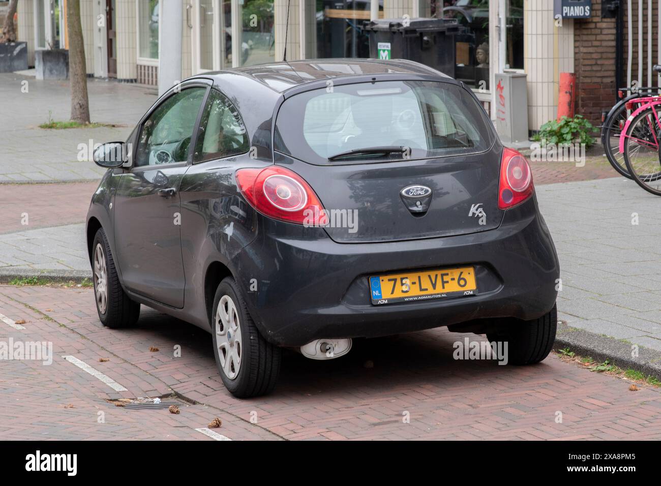 A Black Ford Ka Car At Amsterdam The Netherlands 2-6-2024 Stock Photo ...