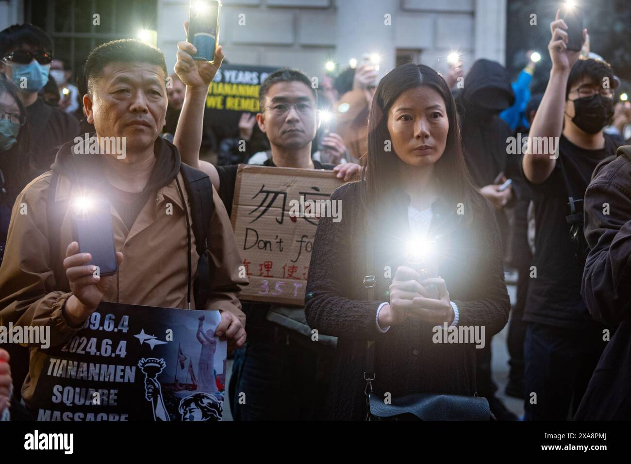 London / UK 04 June 2024. The vigil was marked with speeches recounting ...