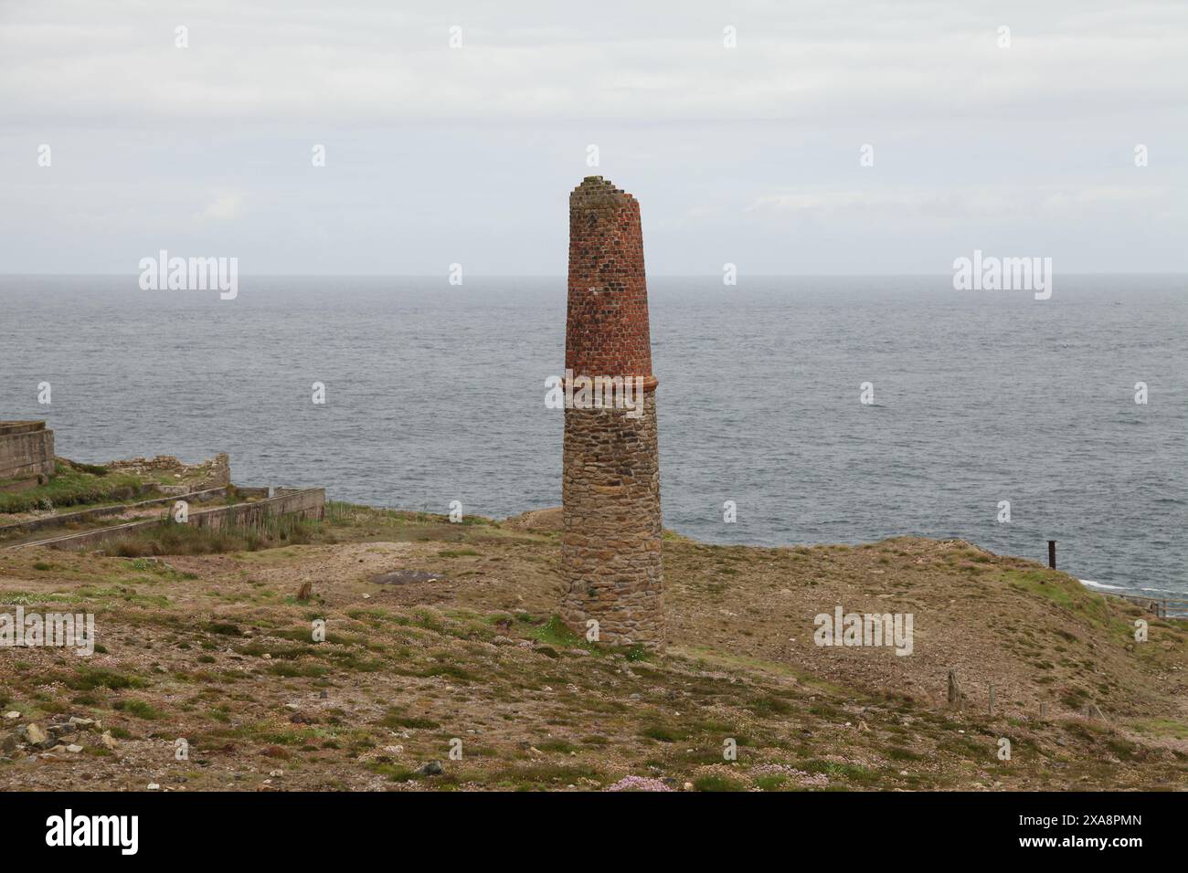 Botallack Coast, Levant Tin Mine, Pendeen, Penzance, Cornwall, England ...