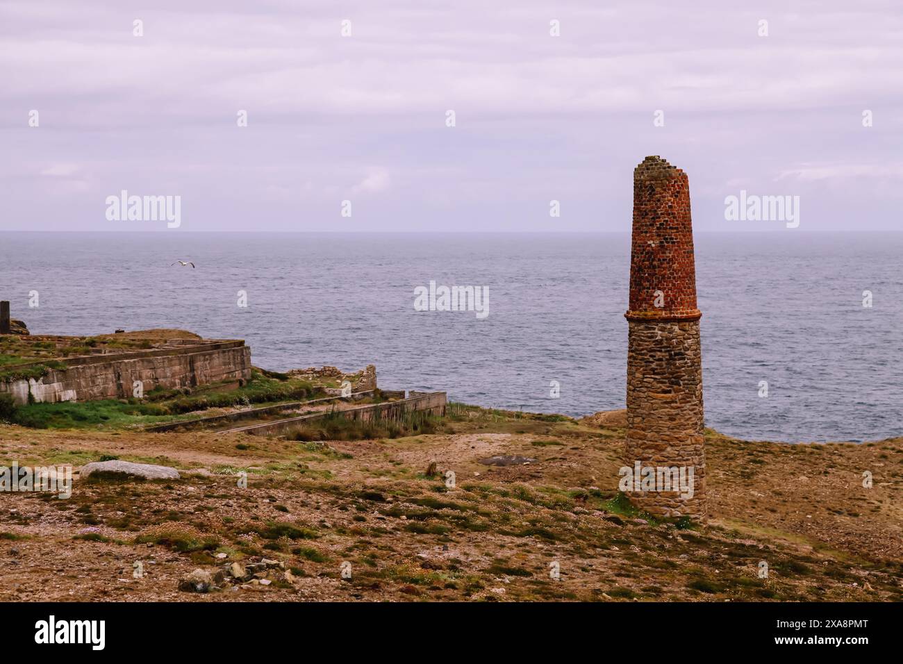 Botallack Coast, Levant Tin Mine, Pendeen, Penzance, Cornwall, England ...