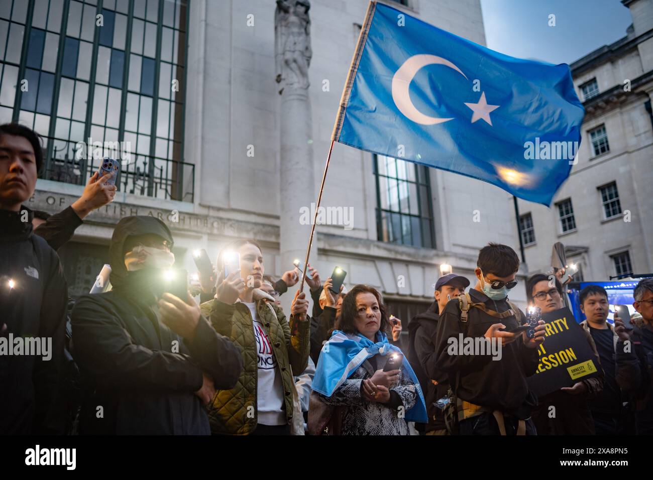 London / UK 04 June 2024. The vigil was marked with speeches recounting ...