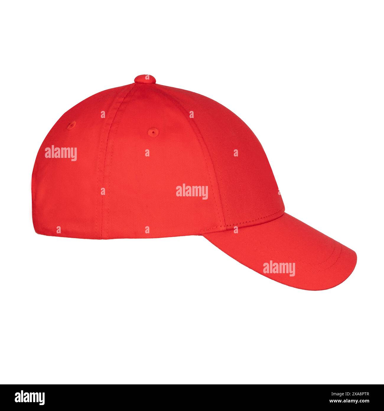 Side View Red Baseball Cap, Isolated Stock Photo - Alamy