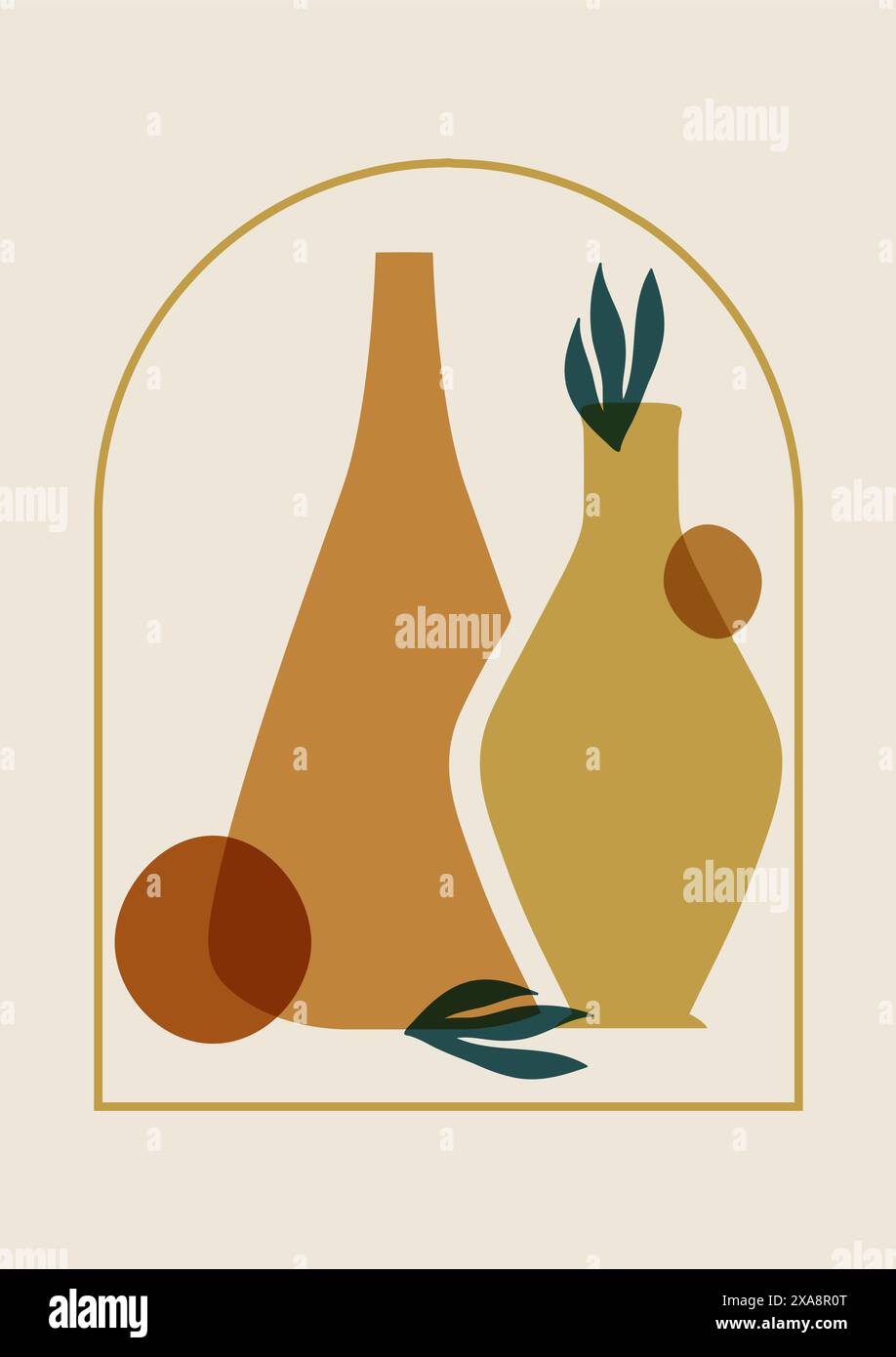 Pottery workshop wall art vector illustration. Pottery flat drawing ...