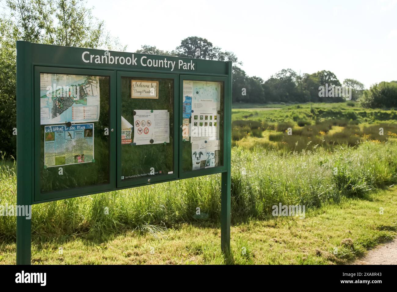 Cranbrook Country Park Noticeboard, Cranbrook, Exeter, England, UK ...
