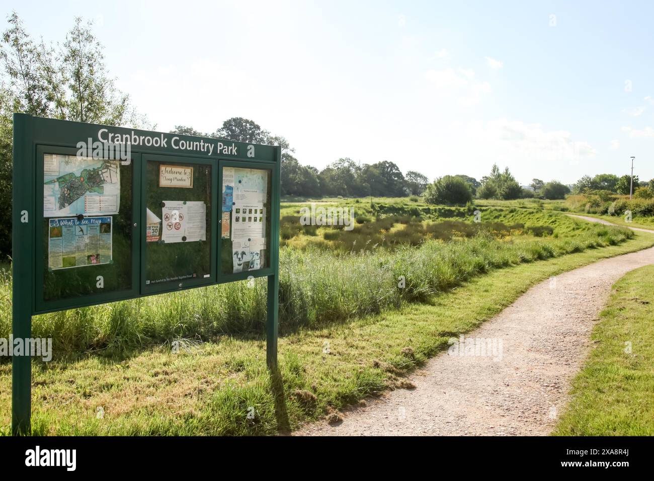 Cranbrook Country Park Noticeboard, Cranbrook, Exeter, England, UK ...