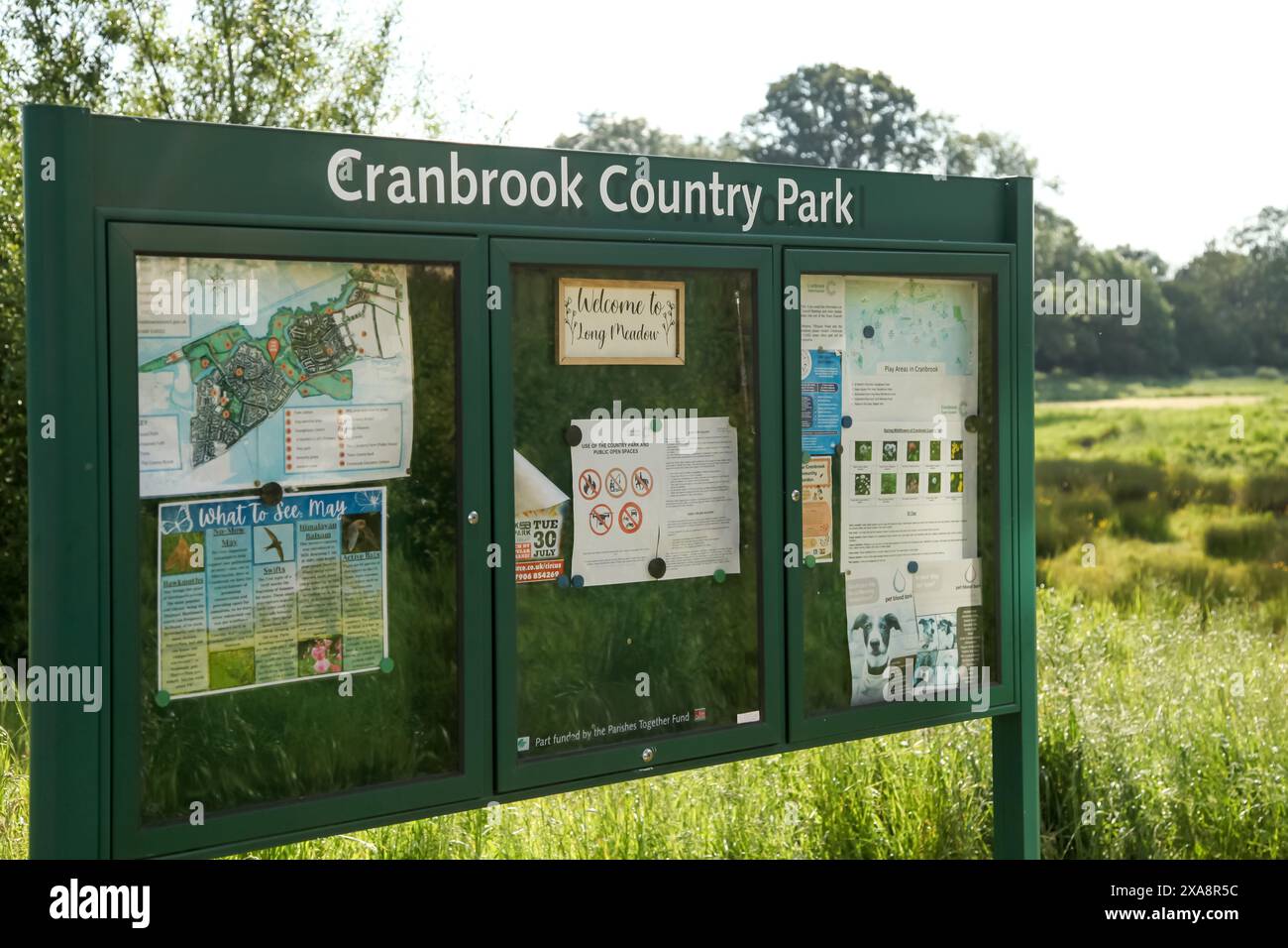 Cranbrook Country Park Noticeboard, Cranbrook, Exeter, England, UK ...