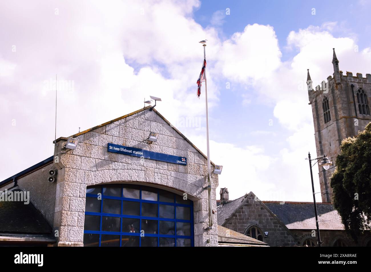 RNLI Lifeboat station in St. Ives Bay, Cornwall, England, UK, 2024 ...