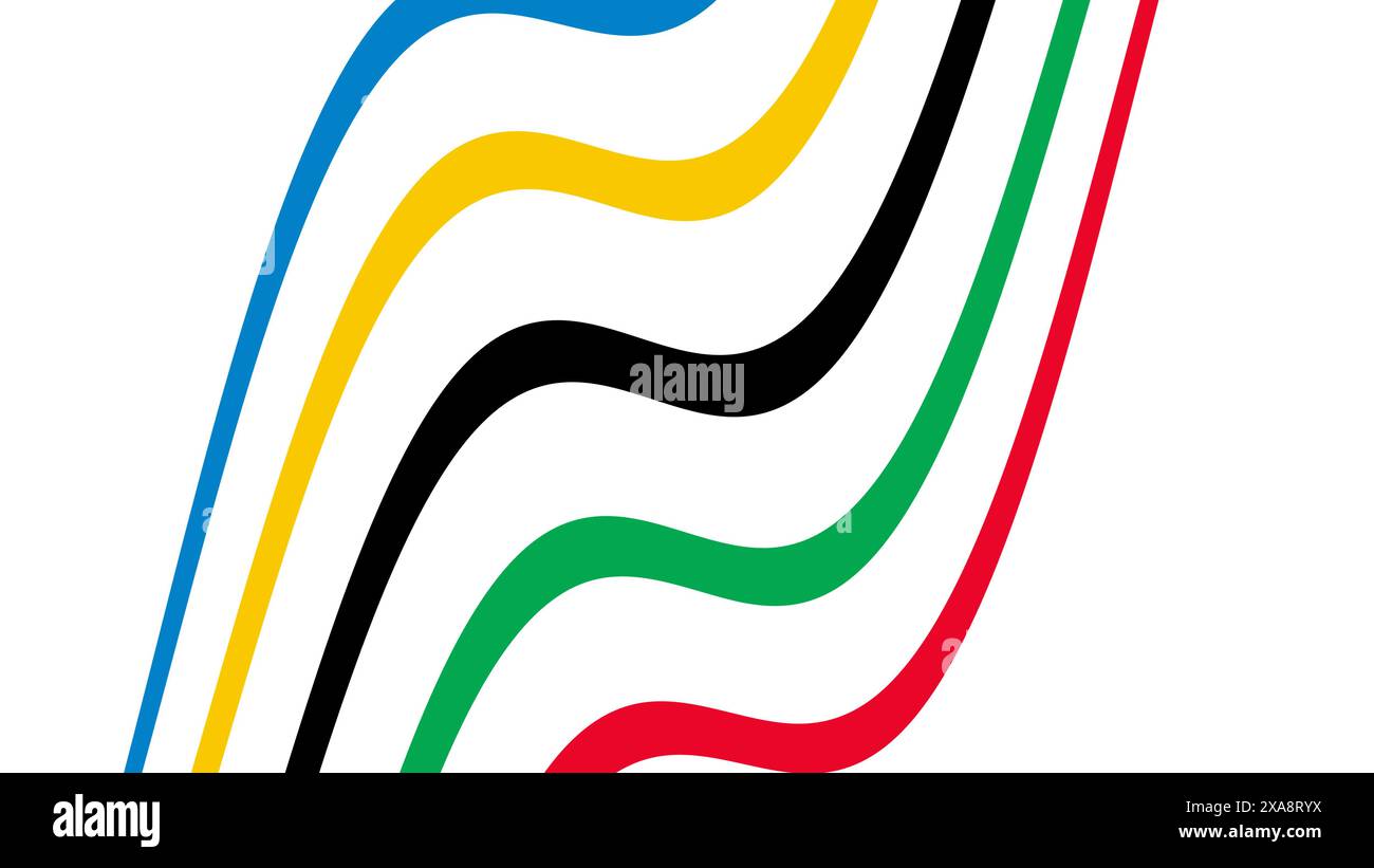 Abstract Olympic games stripes isolated on transparent background ...
