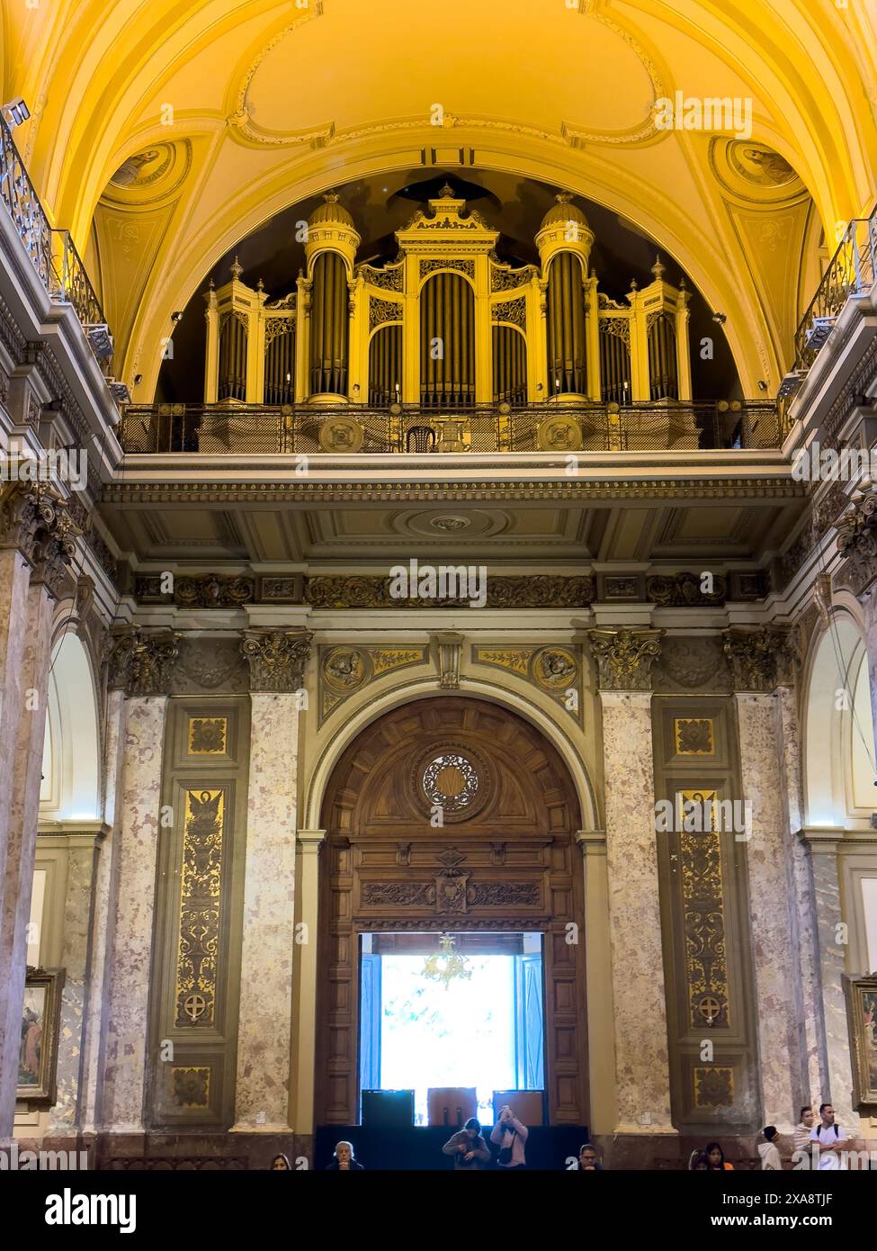 The Walcker organ, built in 1871, in the choir loft of the Metropolitan ...
