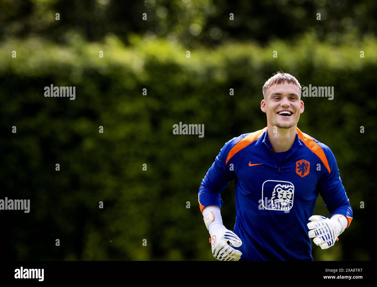 ZEIST - Bart Verbruggen during a training session of the Dutch national team at the KNVB Campus ...